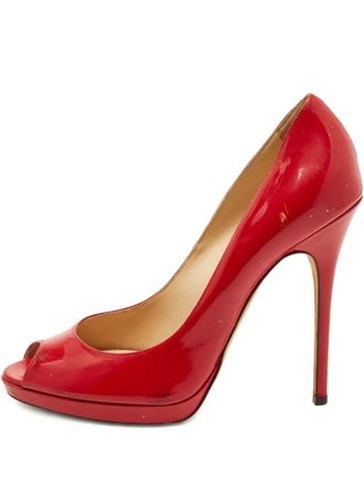 Jimmy Choo London escarpins en cuir à talon 125 mm - Rouge