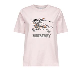 Burberry Frankie EKD Check T-Shirt - - Tops - Damen - Rosa - XS