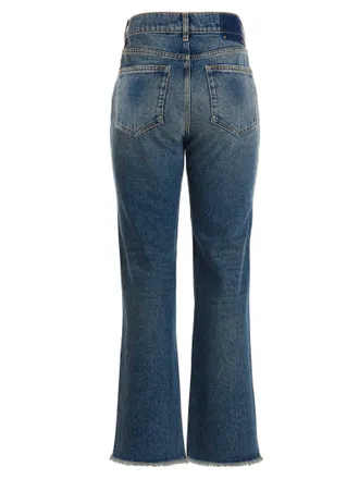 Golden Goose Womens Blue Cotton Flared Jeans Clothing
