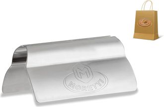 Moretti Zange f&uuml;r Aufschnittwurst | Zange f&uuml;r Allesschneider | Federzange f&uuml;r Feinkost | Edelstahl Edelstahl | Gr&ouml;&szlig;e 11 cm x 6 cm