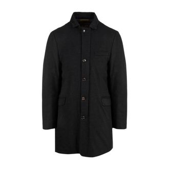 Moorer Blauer Mantel Mit Rei&szlig;verschluss Taschen Schlitz - - Coats - Herren - Blau - 2XL