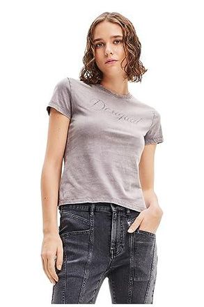 Desigual Woman Knit T-Shirt Short Sleeve, Noir, X-Small Femmes