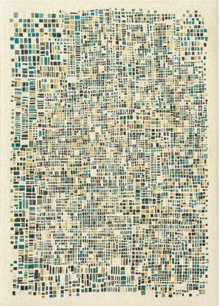 Louis De Poortere Louis De Poortere Teppich Gallery Cubik gruen