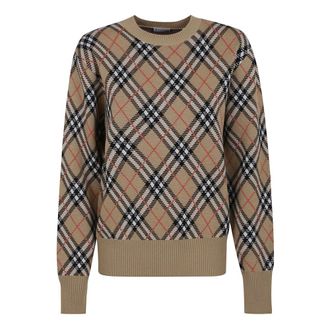 Burberry Brauner Pullover Aw25 Luxus Komfort - - Knitwear - Damen - Beige - S