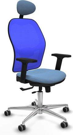 Piqueras y Crespo Sch&ouml;ner Schreibtischstuhl mit 2D-Armen, h&ouml;henverstellbarer Lendenwirbelst&uuml;tze und festem Kopfteil, ausgestattet mit Syncro/Traslack und injiziertem Sc