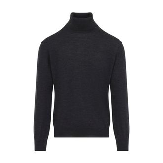 Brunello Cucinelli Rollkragenpullover aus Schurwolle und Kaschmir - - Knitwear - Herren - Grau - L