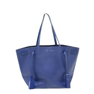 Celine Pre-owned Vintage Leather Tote - Femme - Pre-owned - Bleu - Taille: ONE Size