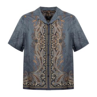 Etro Seidenhemd mit kurzen &Auml;rmeln - - Shirts - Herren - Blau - M