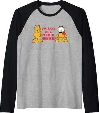 Garfield House Cat Insane Kitty Comedy-Meme, Zeichentrick-Klassiker Raglan