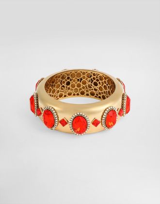 Dolce & Gabbana Armreif Mit Strasssteinen - Frau Bijoux Gold Metall Onesize