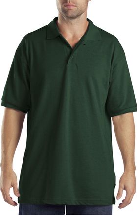 Dickies Herren-Poloshirt, kurzärmelig, Piqué, Jäger-Grün, Mittel