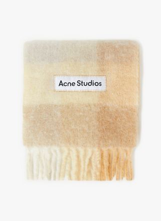 Acne Studios Echarpe &agrave; carreaux en laine m&eacute;lang&eacute;e
