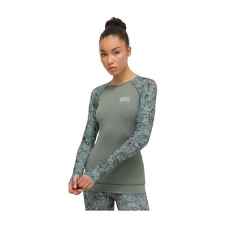 Picture Milita Printed Longsleeve - - Sport - Damen - Gr&uuml;n - S