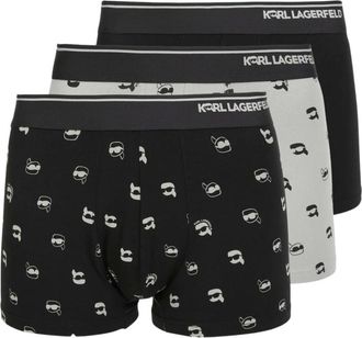 Karl Lagerfeld Ikon AOP Trunk 3P - - Underwear - Herren - Mehrfarbig - M