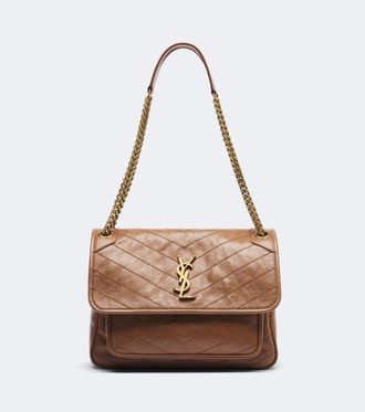 Saint Laurent Sac port&eacute; &eacute;paule Niki Medium en cuir