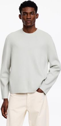 Arket Lockerer Pullover Aus Baumwollmischgewebe -Gr&uuml;n
