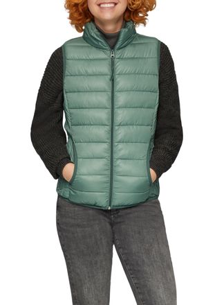 QS by s.Oliver Gesteppte Weste mit Stehkragen