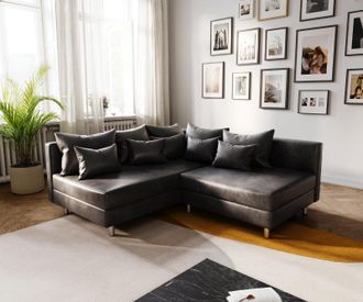 DELIFE Ecksofa Clovis Anthrazit Antik Optik Ottomane Links Modulsofa, Design Ecksofas, Couch Loft, Modulsofa, modular