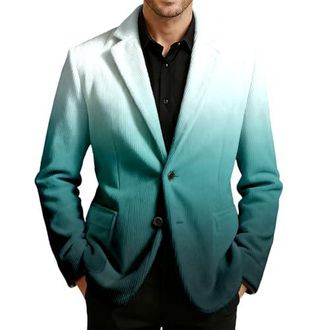Generic Veste de costume en velours c&ocirc;tel&eacute; pour homme - Coupe ajust&eacute;e - &Eacute;l&eacute;gante veste de loisirs - Pour carnaval, f&ecirc;te, mariage - Vintage - Deux boutons, 021