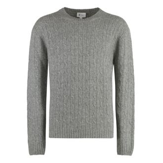 THE (ALPHABET) Cashmere-Pullover mit Zopfmuster - - Knitwear - Herren - Grau - XL