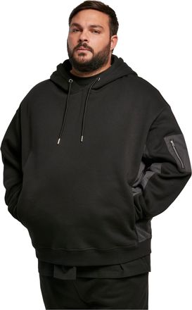 Urban Classics Herren Military Bomber Hoody Kapuzenpullover, Black, XL