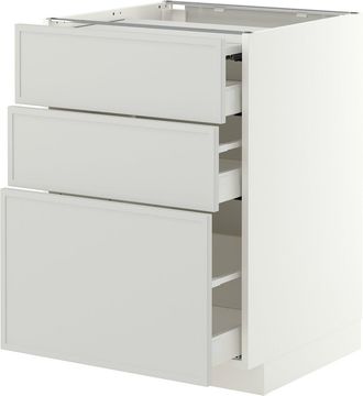 IKEA METOD / MAXIMERA Unterschr auszb Arbeitsfl/3 Schubl