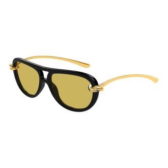 Bottega Veneta Femme, Accessoires, Noir, Taille: 58 MM Lunettes de soleil aviateur Signature Icons