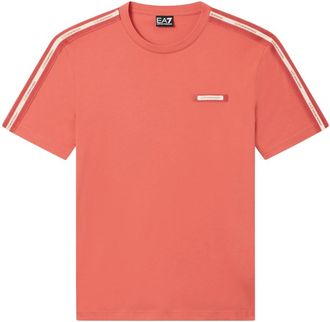Emporio Armani Logo Series Baumwoll-T-Shirt mit Rundhalsausschnitt - - Tops - Herren - Rot - M
