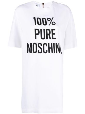 Moschino robe courte en cr&ecirc;pe &agrave; fleurs - Blanc