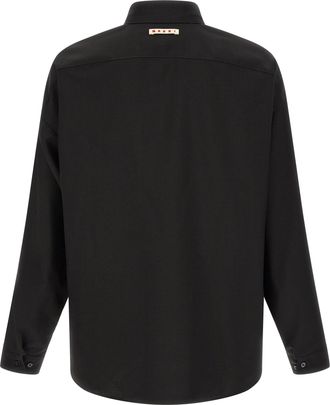 Marni Mens Black Virgin Wool Blouse