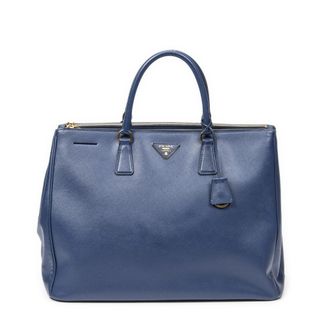 Prada Crossbody Bags - Extra Large Galleria Double Zip Tote - Gr. unisize - in Blau - f&uuml;r Damen