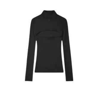 Courr&egrave;ges Damen, Strickwaren, Schwarzk, SGr&ouml;&szlig;e