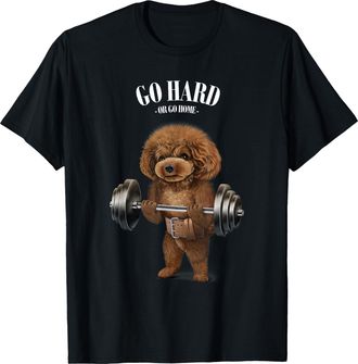 Fox Republic Design Pudel Hund Gewichtheben im Fitness-Studio T-Shirt