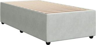 vidaXL Vidaxl - Cadre de lit sans matelas gris clair 90x200 cm velours