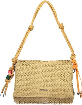 Desigual Femme, Sacs, Beige, Taille: ONE Size Half Logo Raffia Venecia Bag
