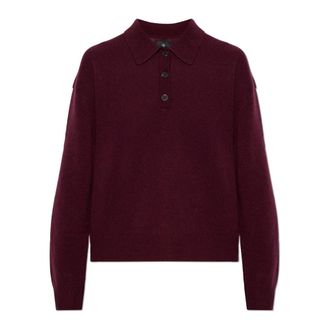 Anine Bing Femme, Pulls, Rouge, Taille: 36 FR Lee Polo Sweater
