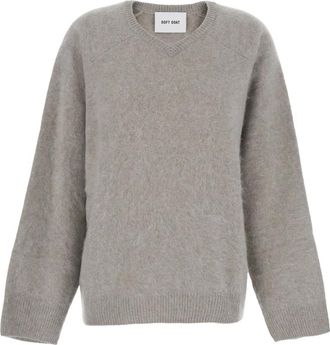 Soft Goat Femme, Pulls, Gris, Taille: 40 FR Pull avec Col Rond et Effet Brossé en Cachemire