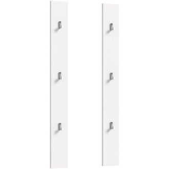 ebuy24 Ebuy24 - ProjektX Wandgarderobe Set mit 2 6 Haken wei&szlig; Hochglanz