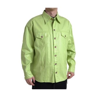 Dolce & Gabbana Hemd mit Kragen und Knopfleiste - - Shirts - Herren - Gr&uuml;n - XL