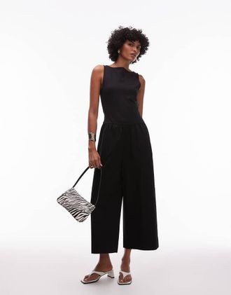 & Other Stories &Auml;rmelloser Jumpsuit in Schwarz mit weitem Beinschnitt