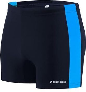 Sesto Senso Maillot de Bain Homme Sportif, Boxer de Bain à Séchage Rapide avec Cordon de Serrage - Short de Bain Confortable en Taille 3XL, Bleu