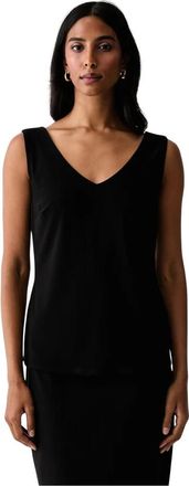Joseph Ribkoff Caraco classique &agrave; col en V - Femme - Tops - Noir - Taille: 44 FR