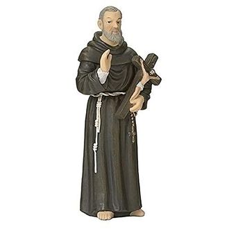 Roman St. Pio (Padre Pio) Statue - 3.5 Ceramic Painted 5028-9 by, Inc
