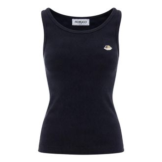 Fiorucci Angels Patch Tank Top - Femme - Tops - Noir - Taille: 36 FR