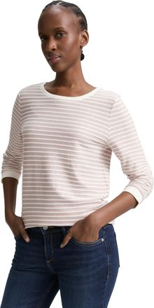 Tom Tailor Tom Tailor Damen 1039980 Sweatshirt, 38543 - Rose White Structured Stripe, S EU