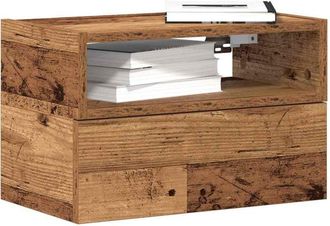 vidaXL vidaXL Wand-Nachttische 2 Stk. Altholz-Optik 45x26x28,5 cm