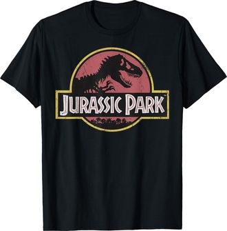 Jurassic Park Original Fossil Distressed Faded Logo T-Shirt