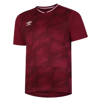 Umbro Triassic Trikot f&uuml;r Herren kurz&auml;rmlig (Weinrot/Lohfarbe)