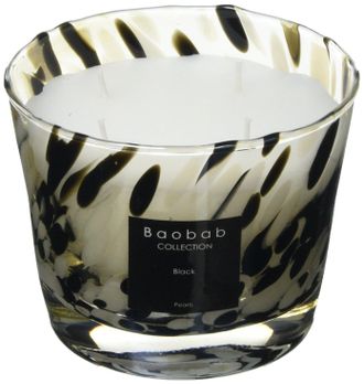 Baobab Max 10 Pearls Black Kerze, Kerzenwachs, 10cm, 10x7x10 cm