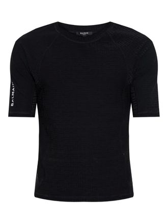 Balmain t-shirt à motif géométrique - Noir
